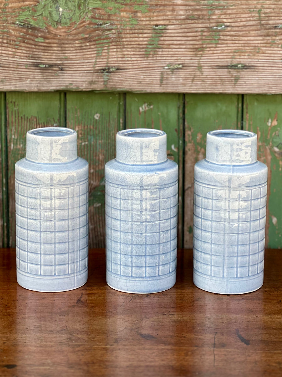 Dusty Blue Vase – Mrs Robinson